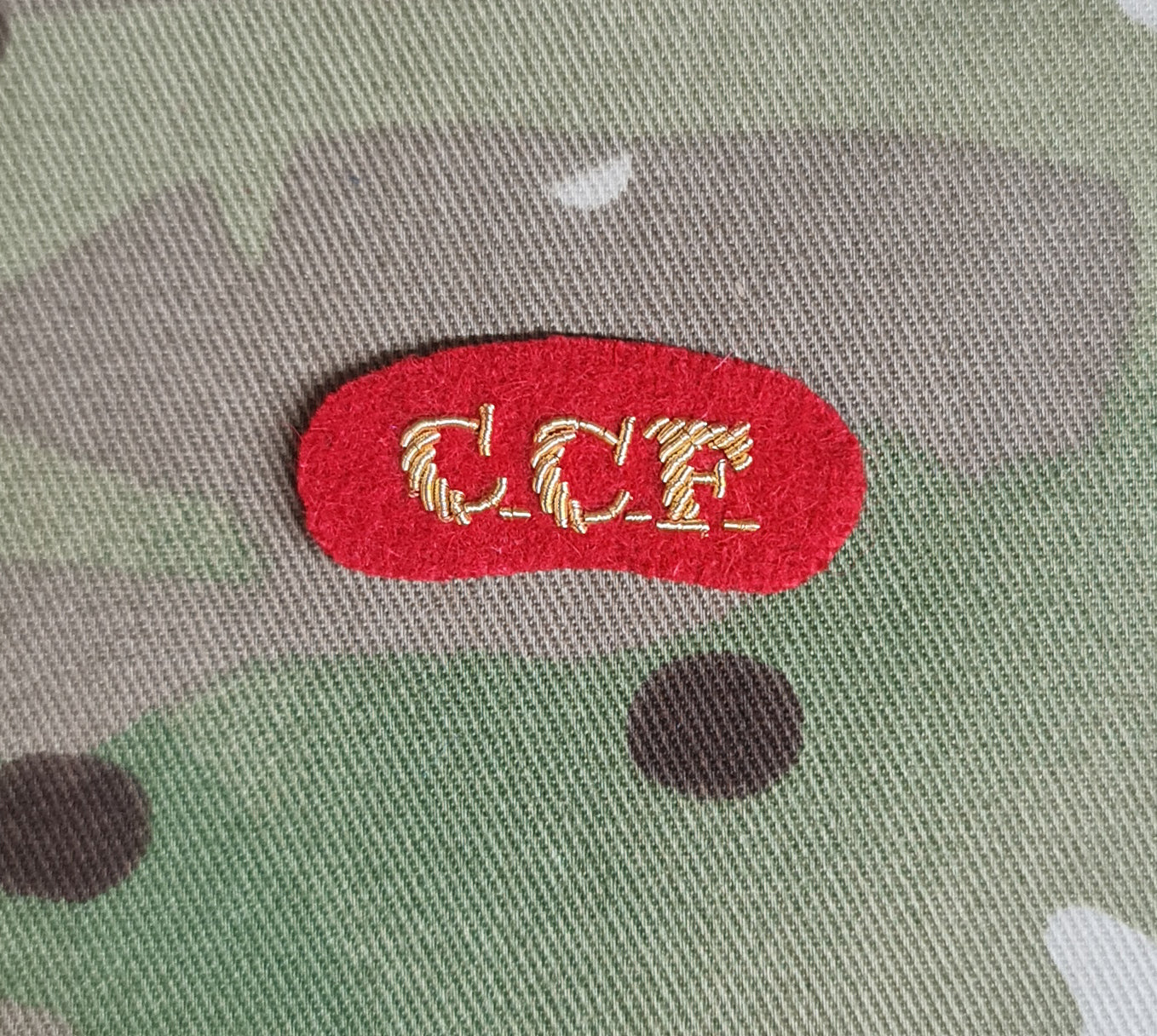 Combined Cadet Force Shoulder Title Wire Bullion Embroidered Badge CCF ...