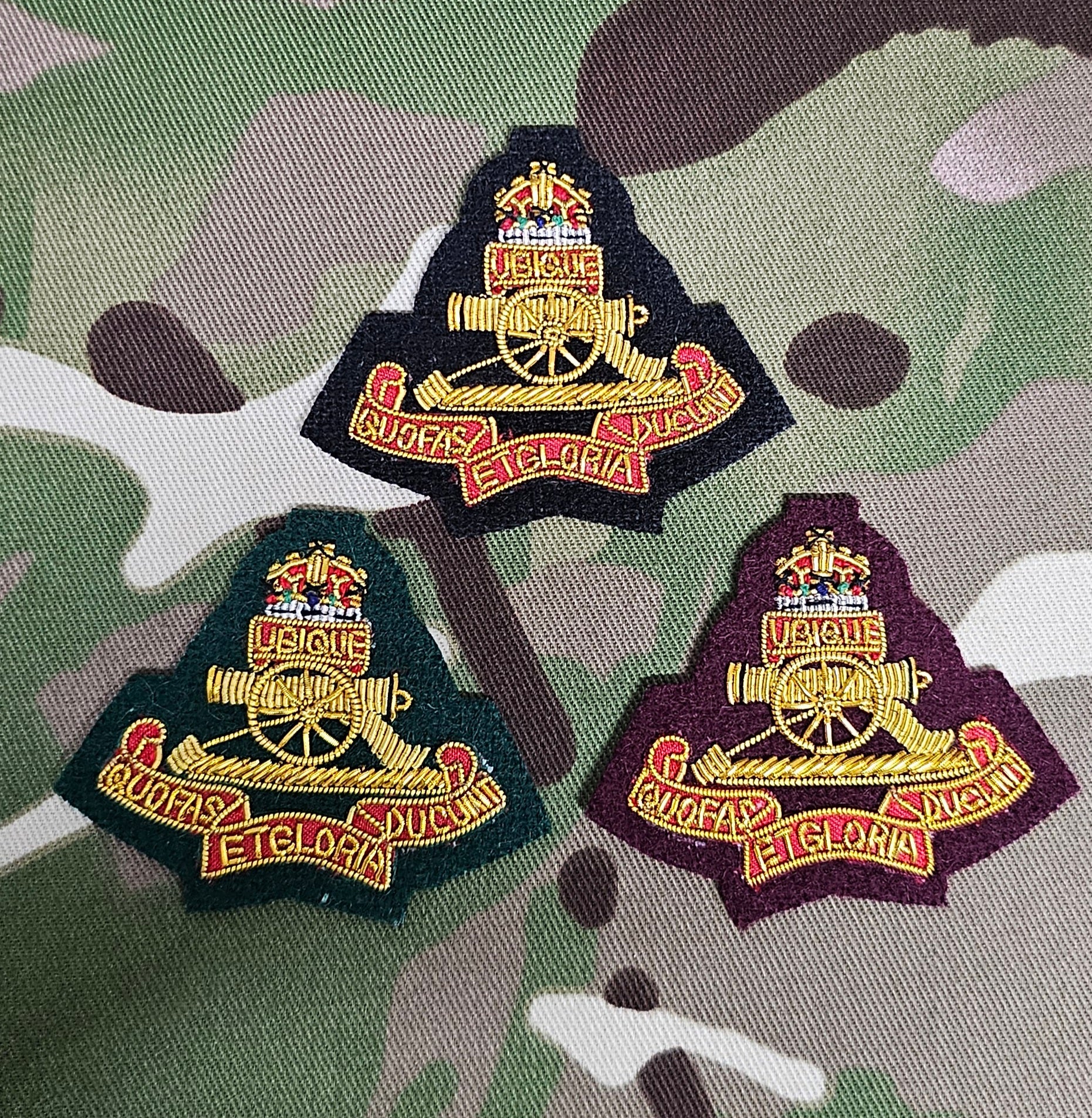 Royal Artillery Officers Bullion stitched Beret Badge (CIIIR) (Command ...