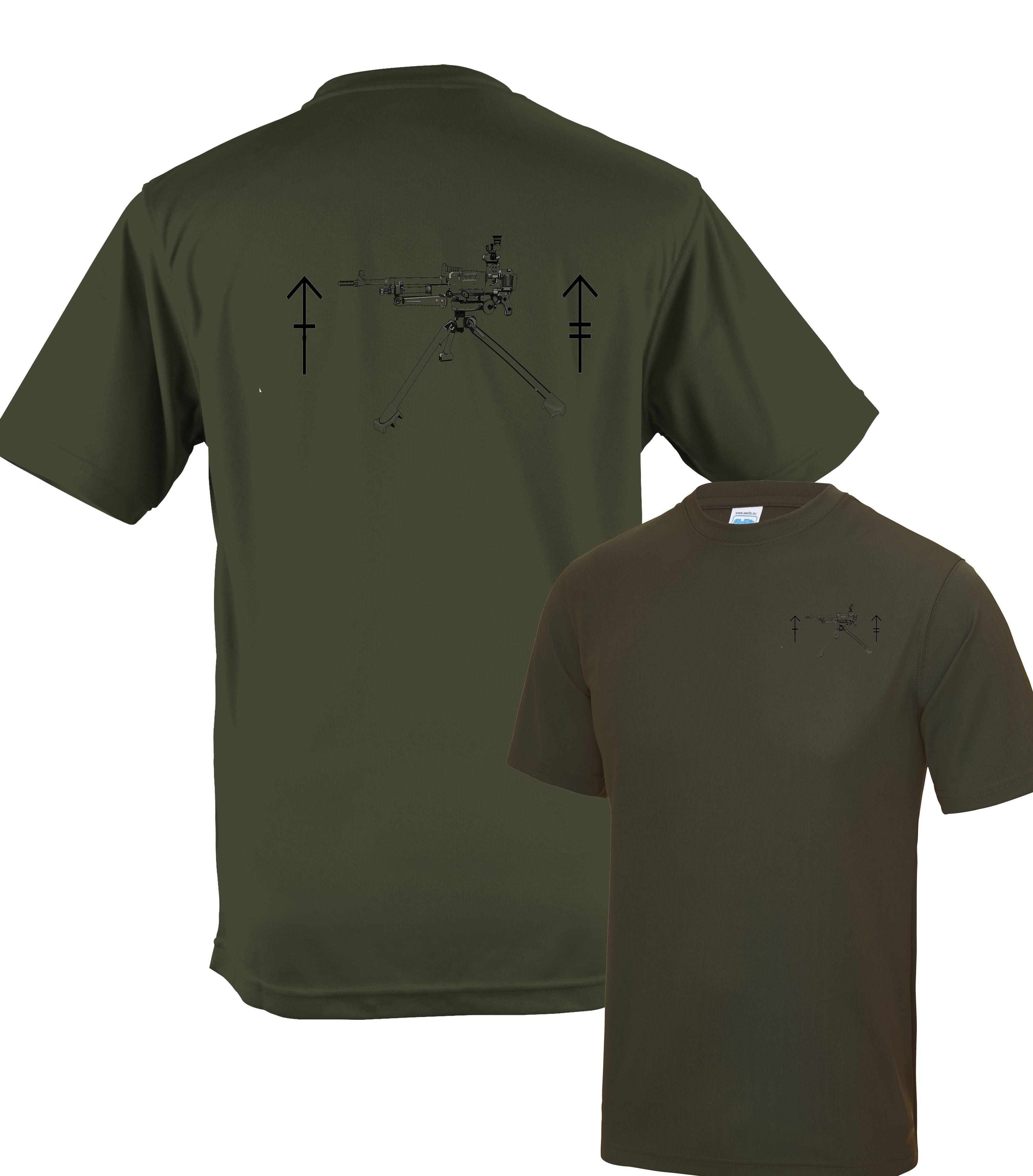 Machine Guns GPMG - Fully Printed Wicking Fabric T-shirt ...
