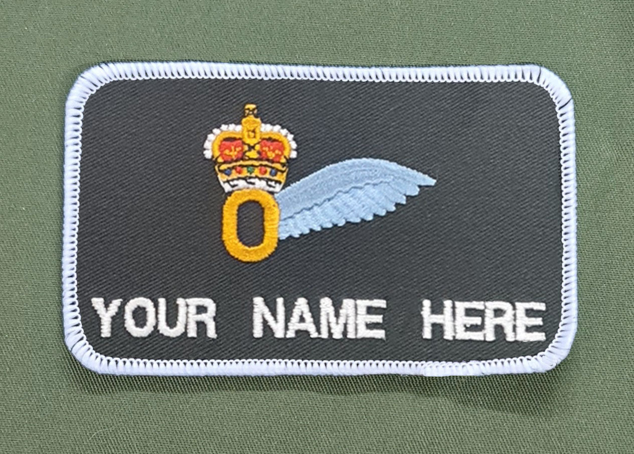 Bespoke Pilot / Crew Team Name Badge RAF Royal Air Force Observer Brev ...
